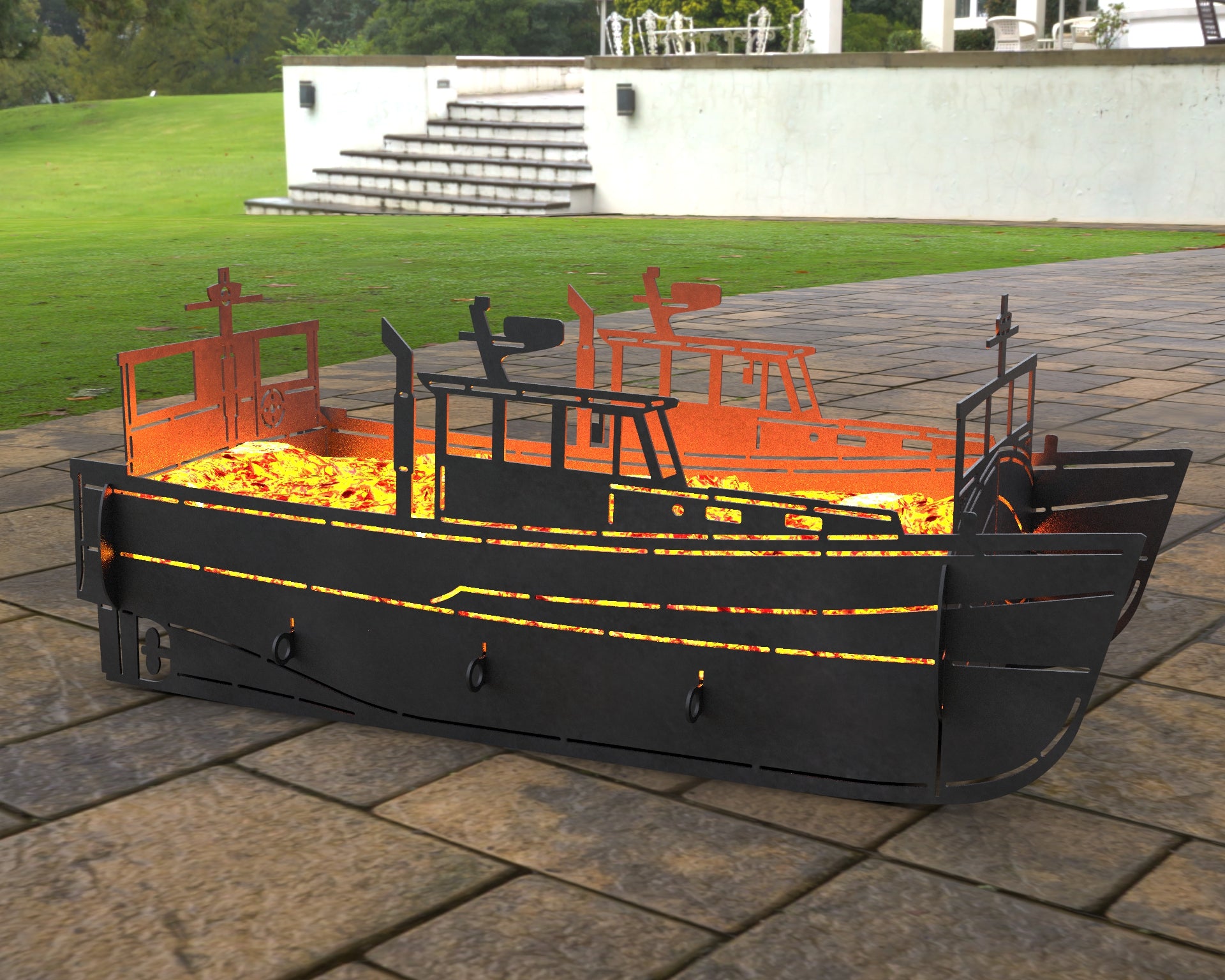 Boat Outdoor Firepit – South Jersey Custom Metal Designs