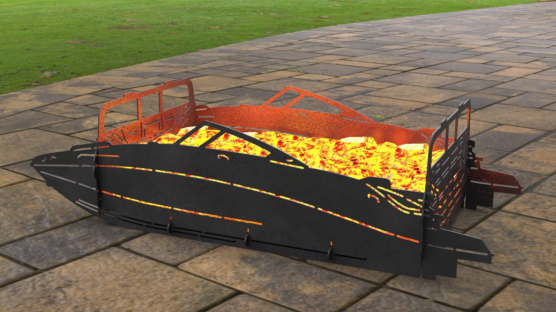 Speedboat Outdoor Firepit – South Jersey Custom Metal Designs