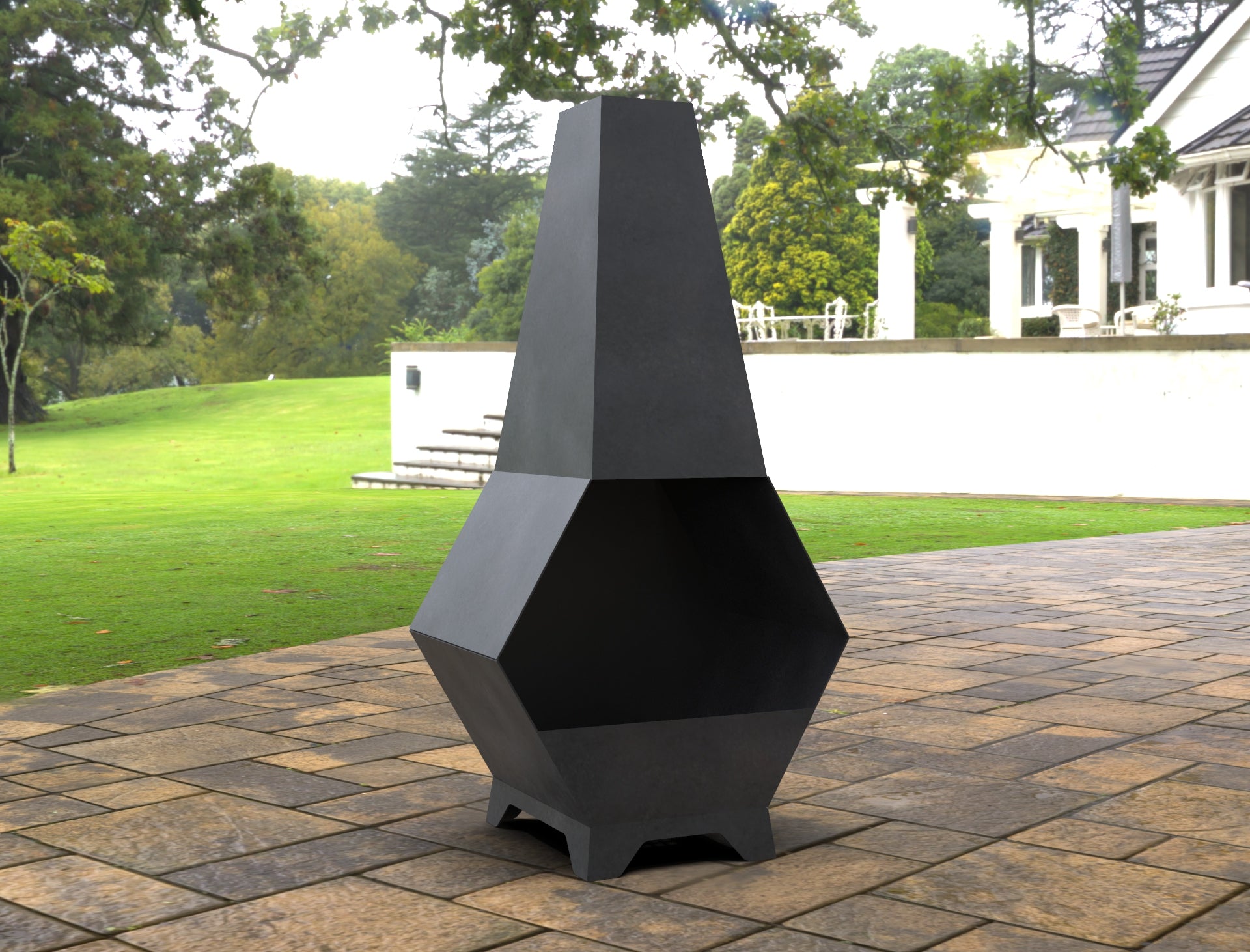 Pyramid Hexagon Outdoor Firepit – South Jersey Custom Metal Designs