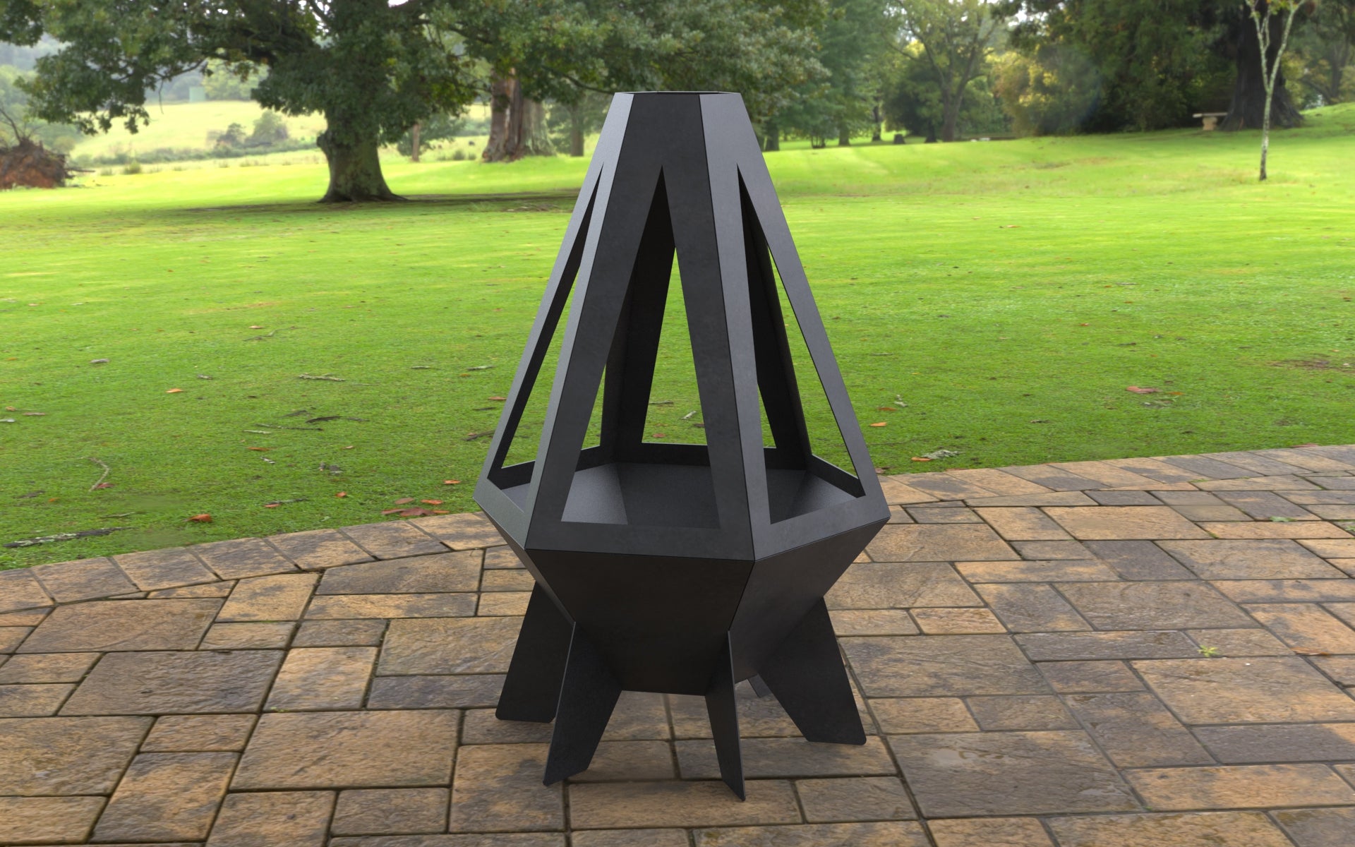 Pyramid Rocket Outdoor Firepit – South Jersey Custom Metal Designs