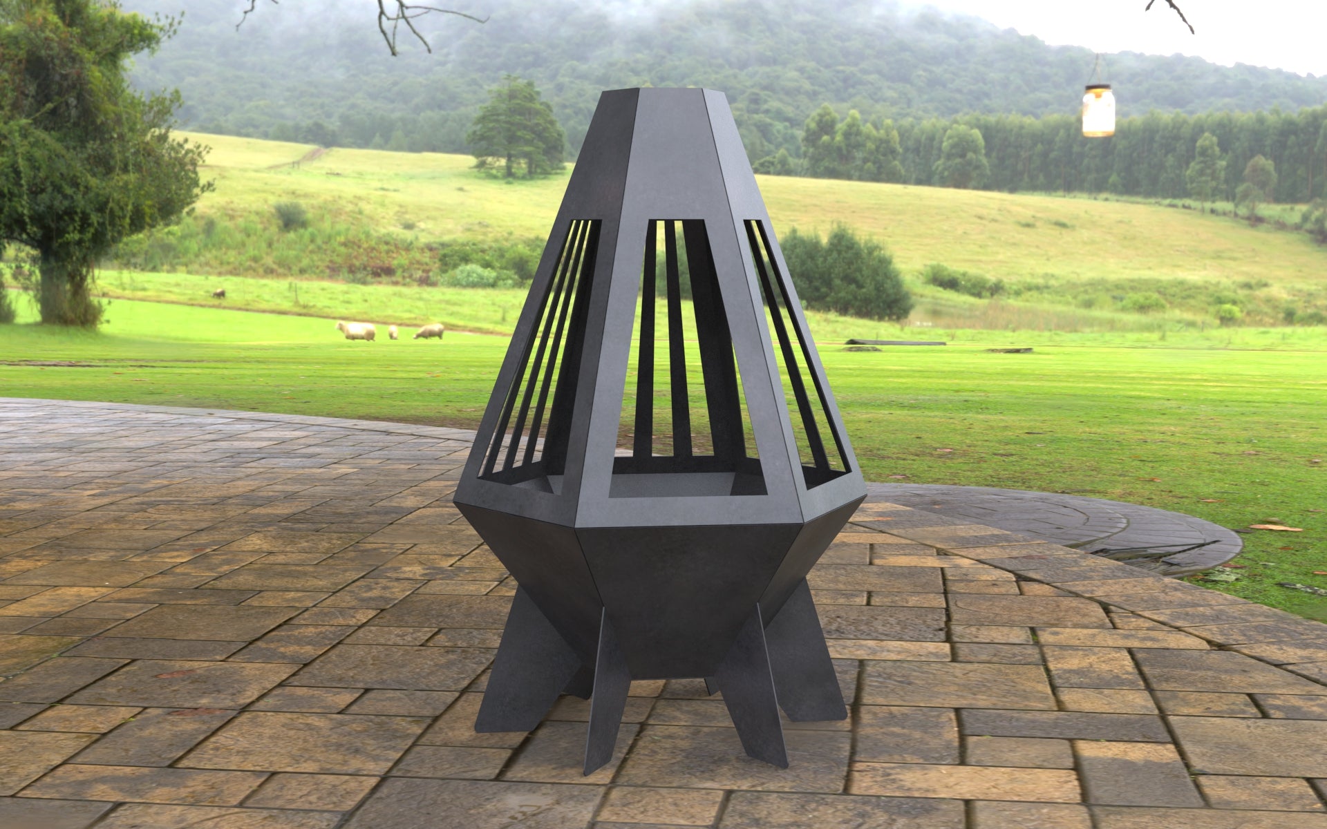 Pyramid Rocket Short Outdoor Firepit – South Jersey Custom Metal Designs